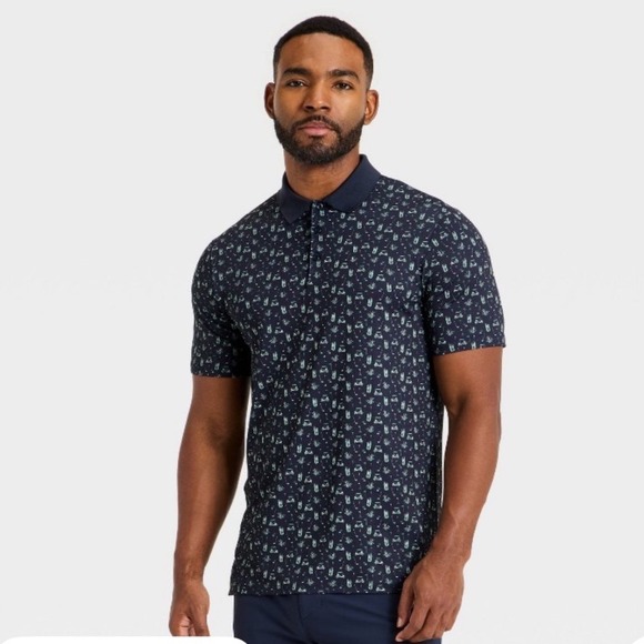 all in motion | Shirts | All In Motion Mens Navy Blue Desert Golf Print ...